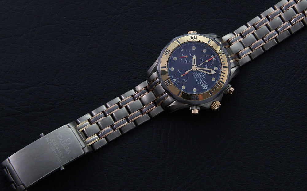 Omega Seamaster 18K Rose Gold Titanium Automatic Chronograph 2296.80 ...