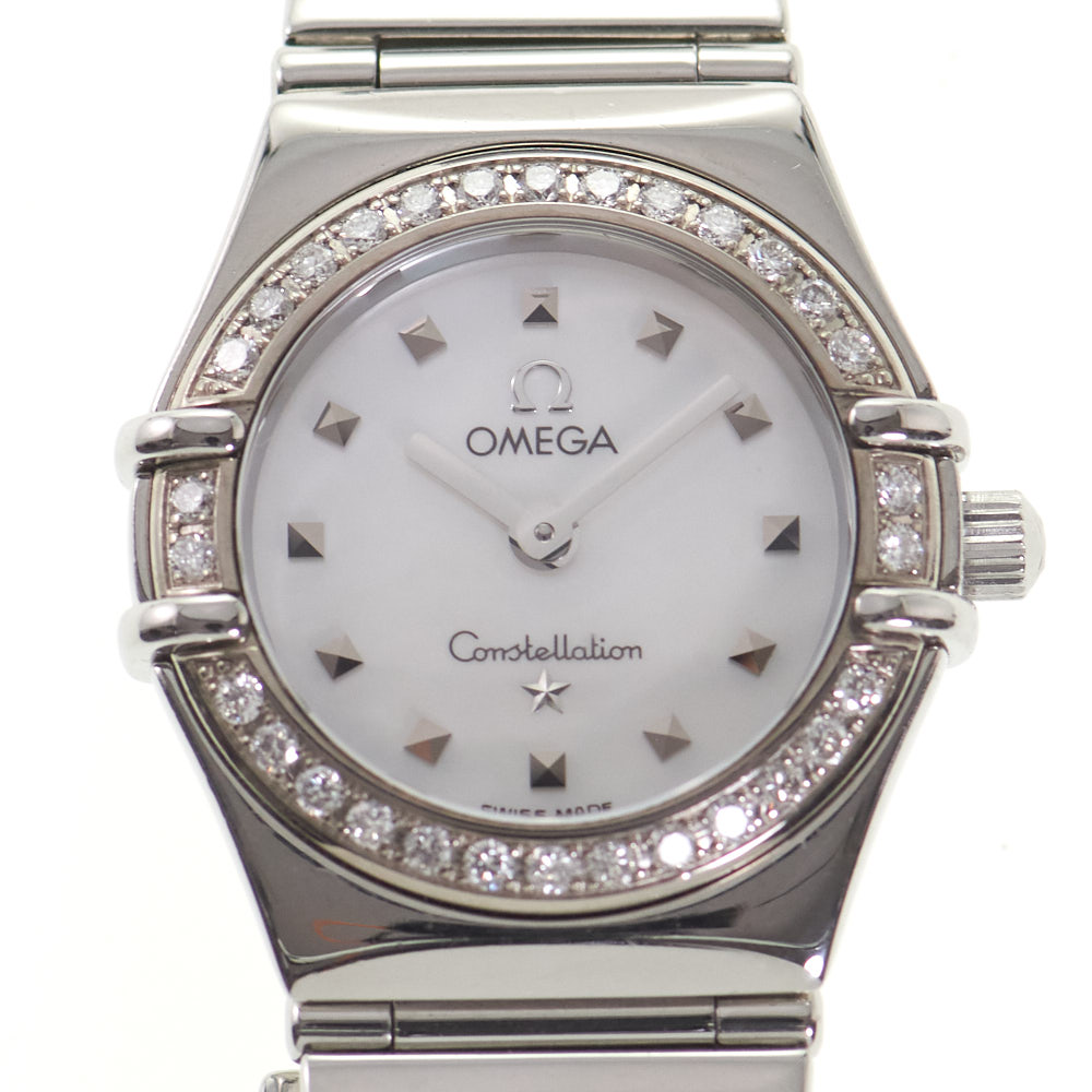 Omega Constellation Stainless MOP-Factory Diamond Bezel