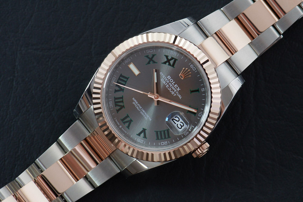 Rolex Datejust 126331-18k Rose Gold Wimbledon Watch 41mm NEW March 2023