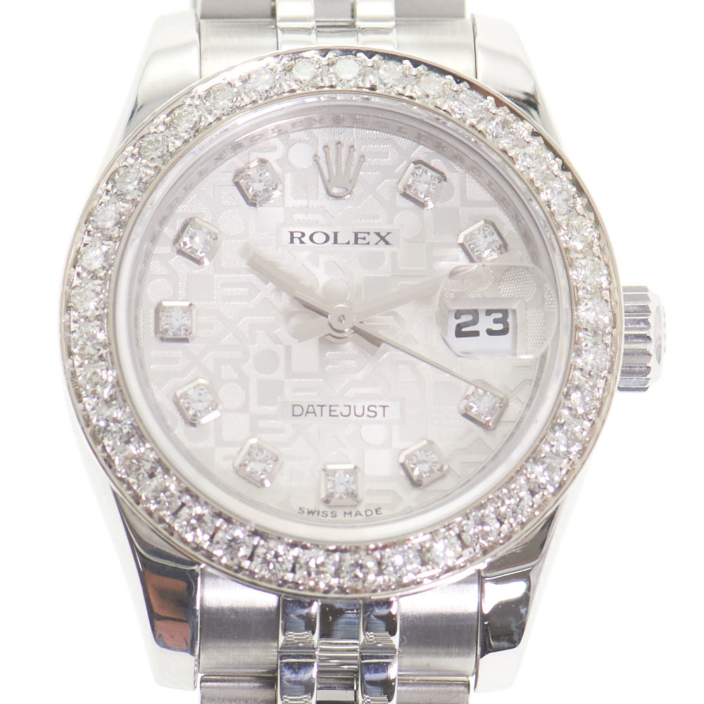 Rolex Lady-Datejust 179174 Box & Papers 26mm Anniversary Diamond Dial ...