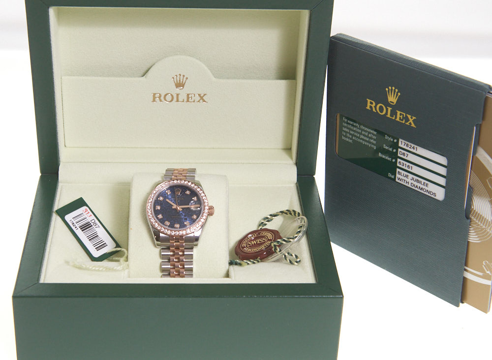 Rolex Datejust 178241 Midsize 31mm Anniversary Diamond Dial-Custom ...