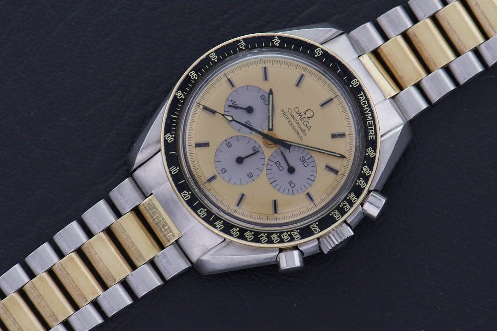 Omega Speedmaster Professional Moon DD145.022. 14k Gold/Stainless. Full Kit